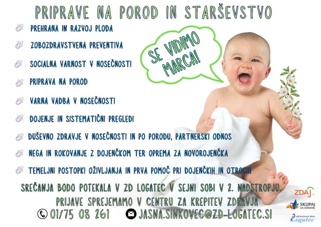 PRIPRAVA NA POROD IN STARŠEVSTVO - ZD Logatec